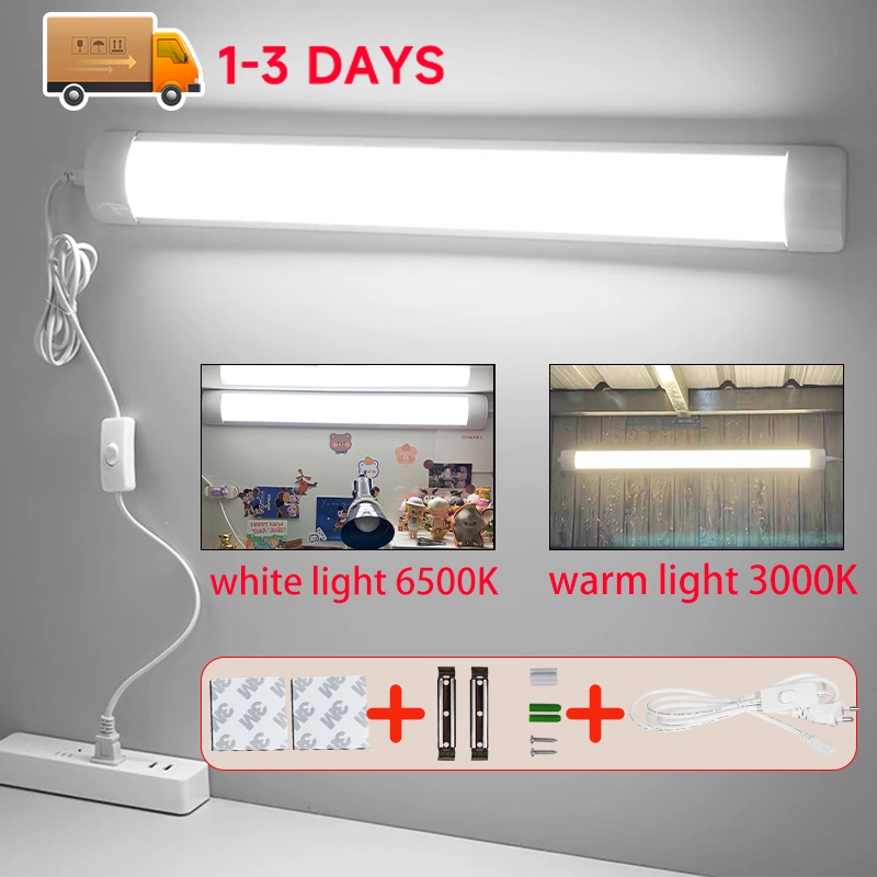 LED T5 T8 Led Tube Light Bar 220V Flourescent Lamp With Switch Desk ...