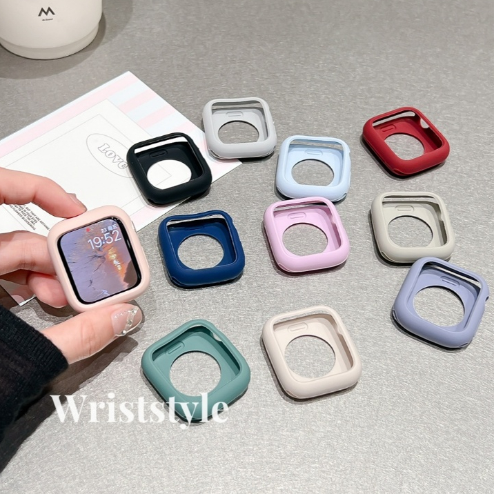 Candy Colored Silicone Watch Case For Apple Watch S9/8/7/6/5/4/3/2/1 ...