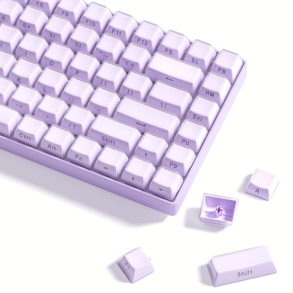 WOMIER Crystal Jelly Keycaps 113 Keys OEM Profile Keycaps for 61/68/84 ...