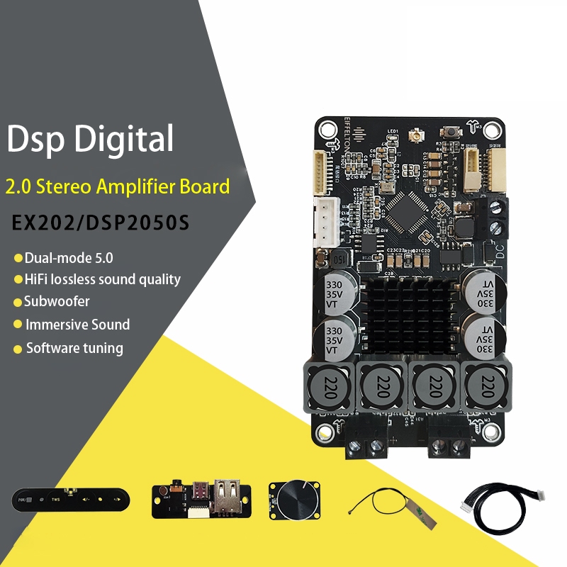 HiFi Audio Bluetooth 5.0 DSP Digital Amplifier Board 2.0 Stereo TWS ...