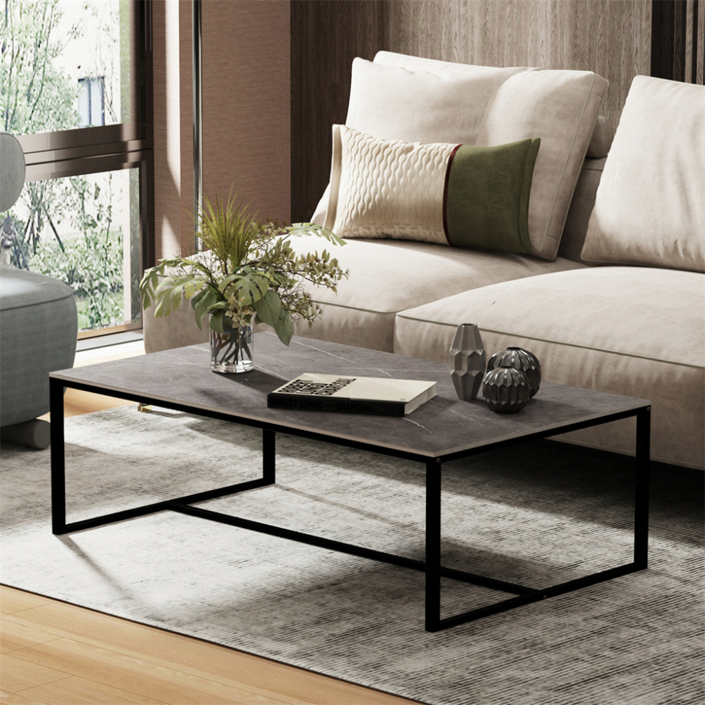 Luxury Marble Coffee Table Simple Modern Center Table Rectangular Tea ...