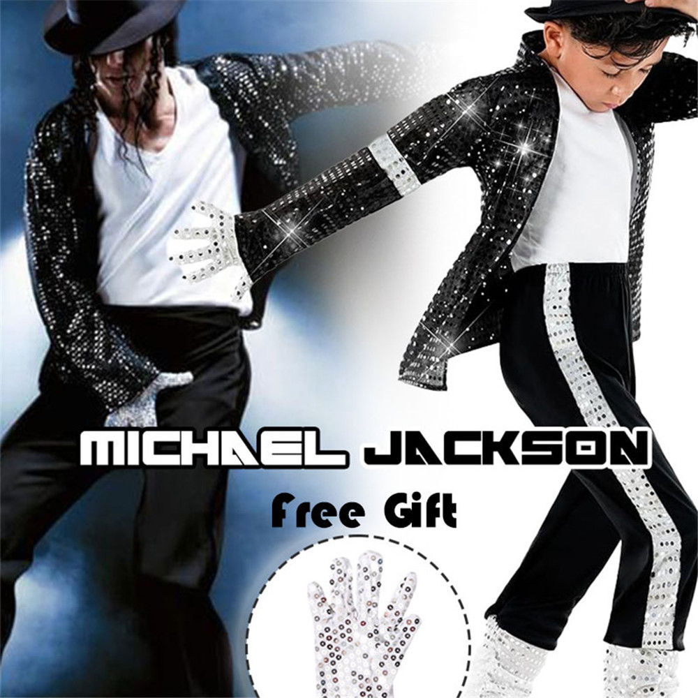 4pcs/Set Mike Jackson Costumes Masquerade Boy Shows Cos Mike Singer ...