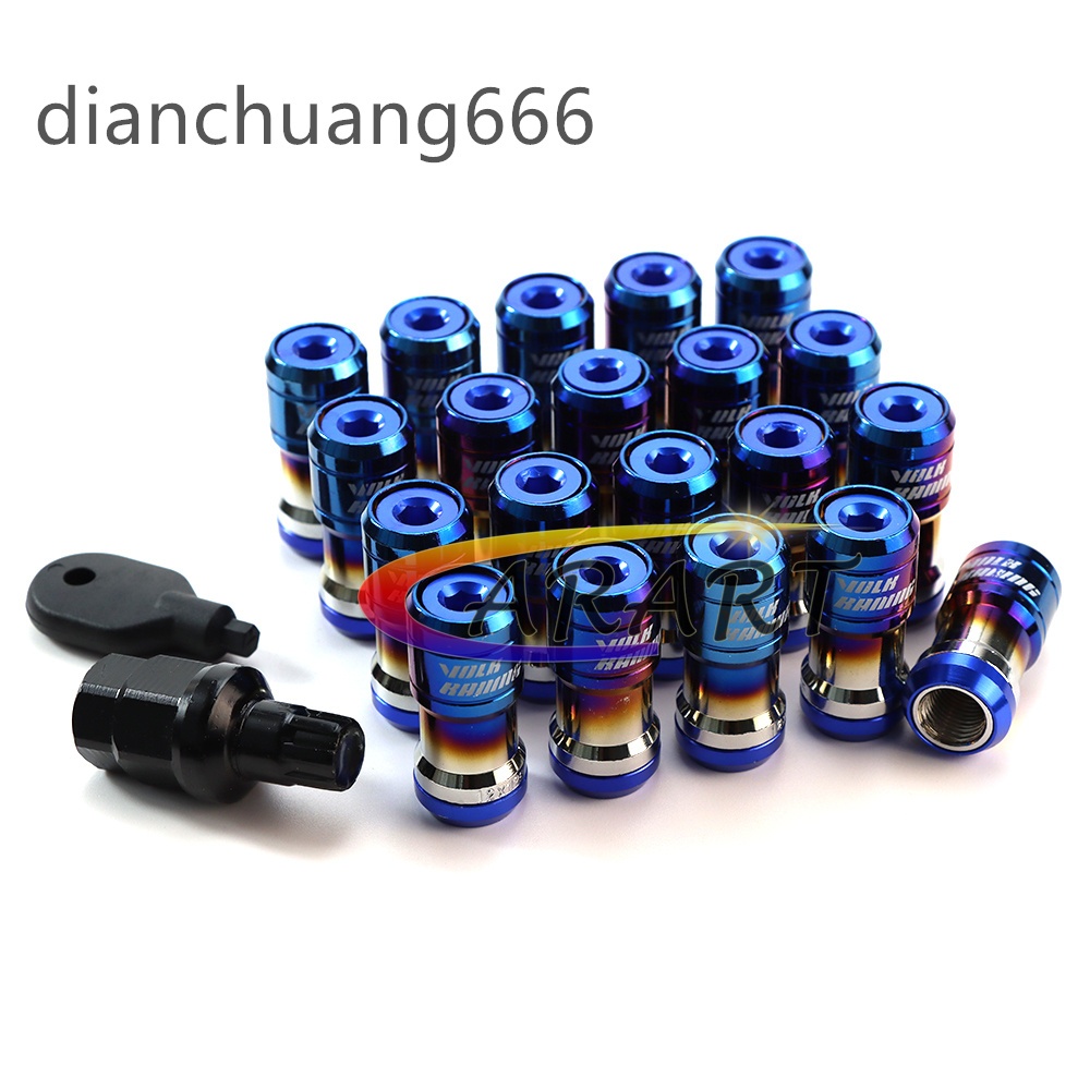 Volk Titanium Blue Car anti - theft Formula Nut M12 1.5 Lugnuts Small ...