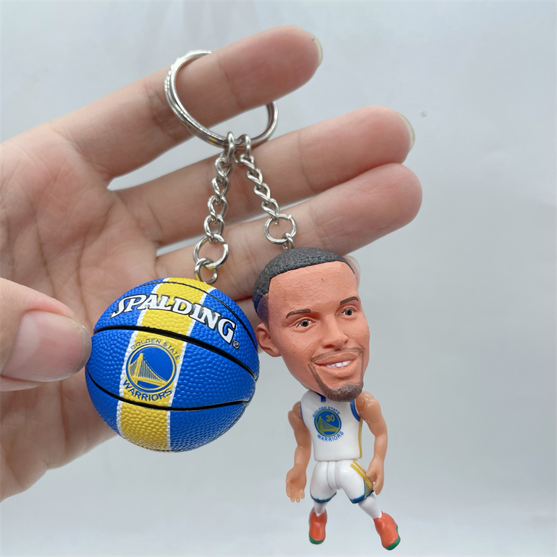Basketball SUPER STAR Dolls Warriors Curry Basketball Keychain Set ...