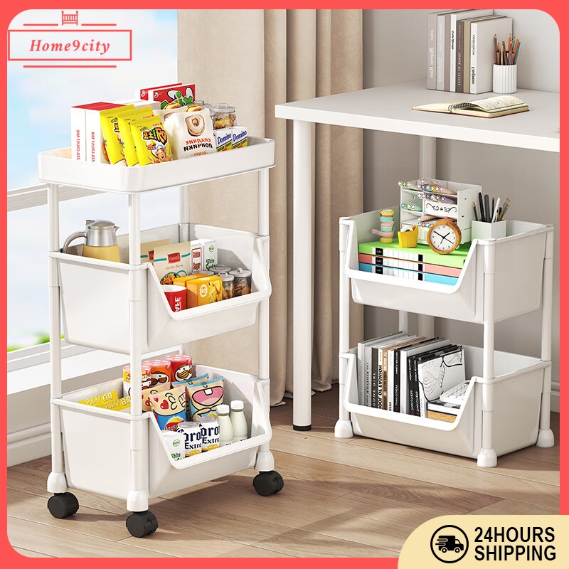 2/3/4/5-layer bookshelf storage rack trolley storage rack kitchen ...