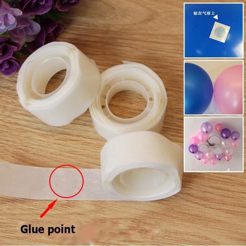 Balloon Glue 100Dots/Roll Permanent Adhesive birthday partyneeds ...