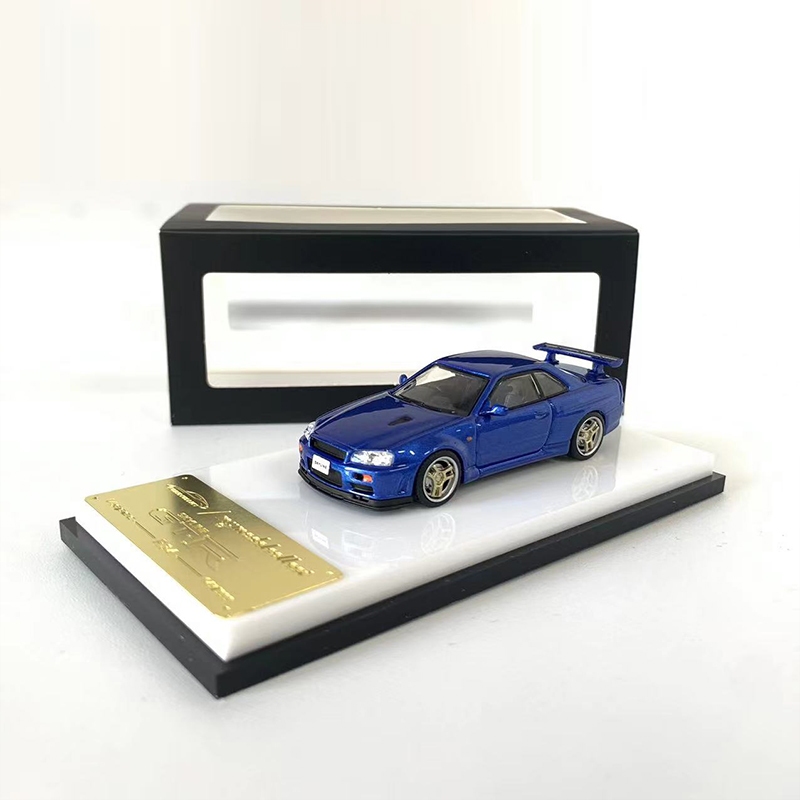 MC 1:64 Model Car Nissan Skyline GT-R MK5 R34 V-SPEC-II Alloy Die-Cast ...