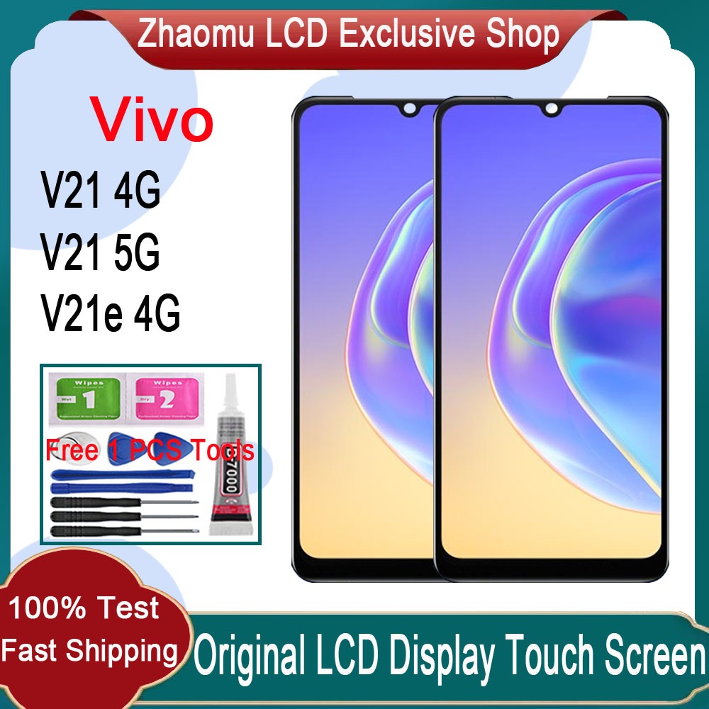 Original AMOLED Vivo V21 4G V21 5G V21e 4G LCD Display Touch Screen ...