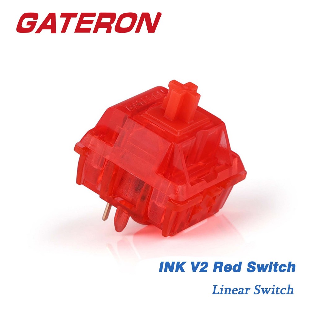 GATERON Ink V2 Red Switches 5 Pins RGB Smokey Housing for MX Mechanical ...