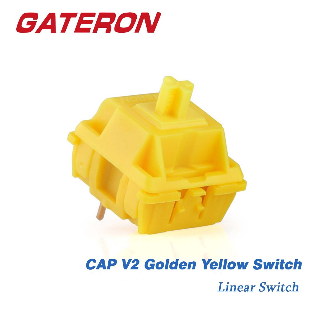 GATERON Cap V2 Golden Yellow Keyboard Switches RGB LED Key Switches for ...