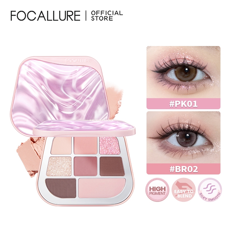 FOCALLURE Eyeshadow Palette High Pigment Easy To Blend Long Lasting Non ...