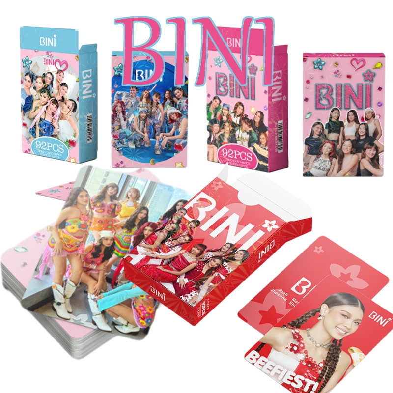 Lomo Cards BINI Photocards Bini Jollibini Photocards 92pcs Laser Card ...