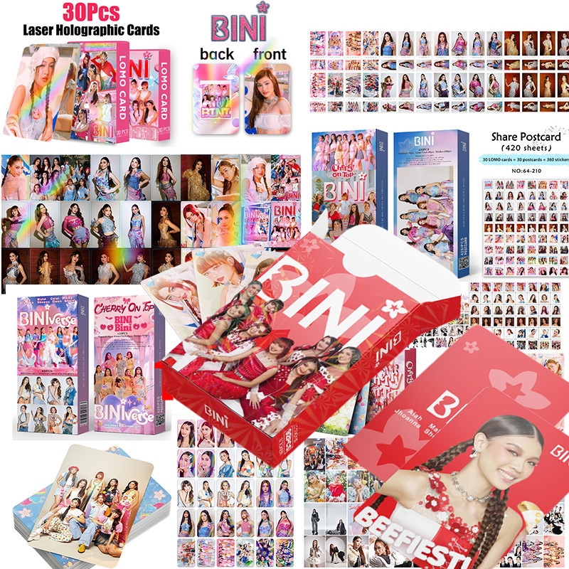 BINI Jollibini photocards Lomocards BINI Lomo Cards 55 Pcs Photocards ...