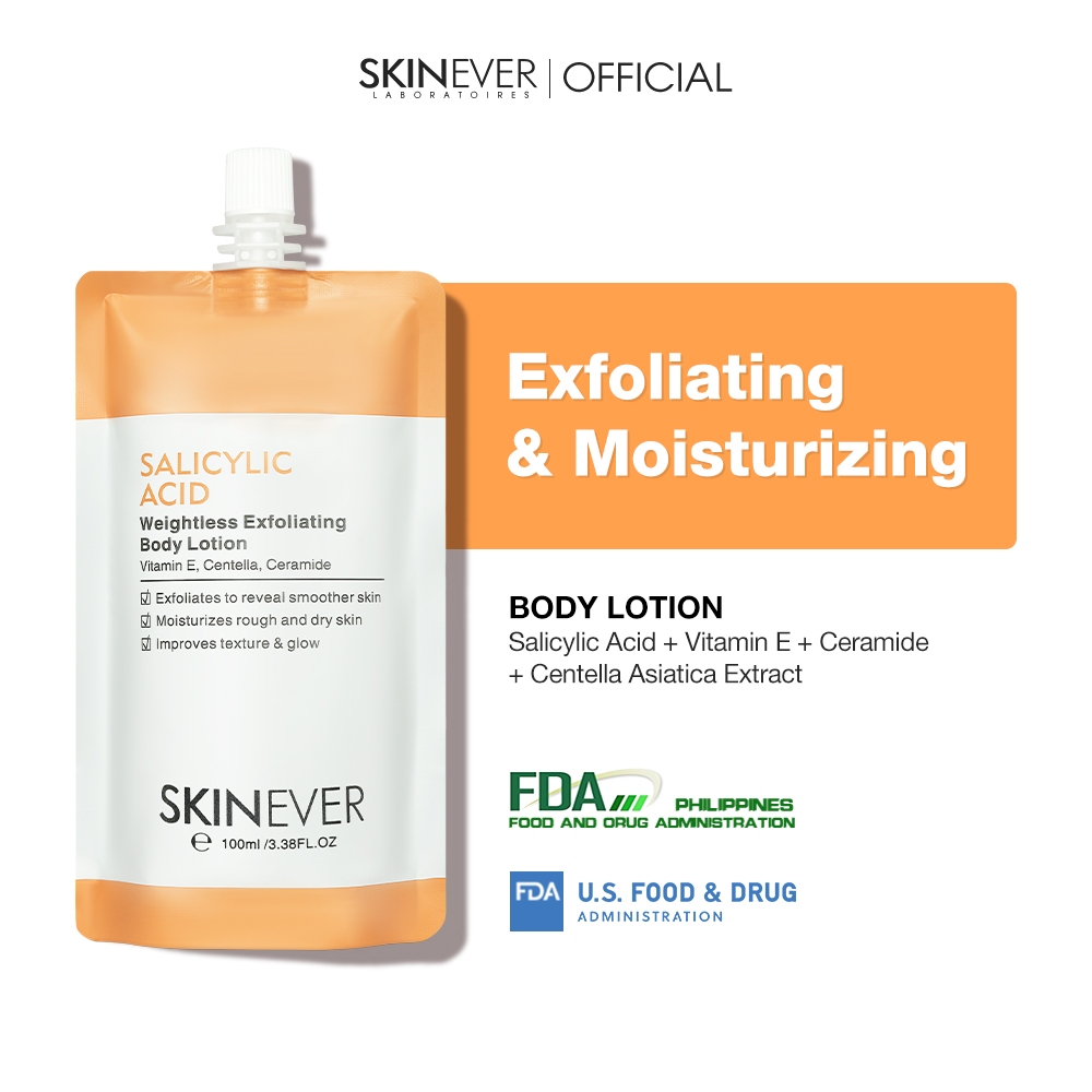 SKINEVER Salicylic Acid Exfoliating Body Lotion Cleanses The Skin ...