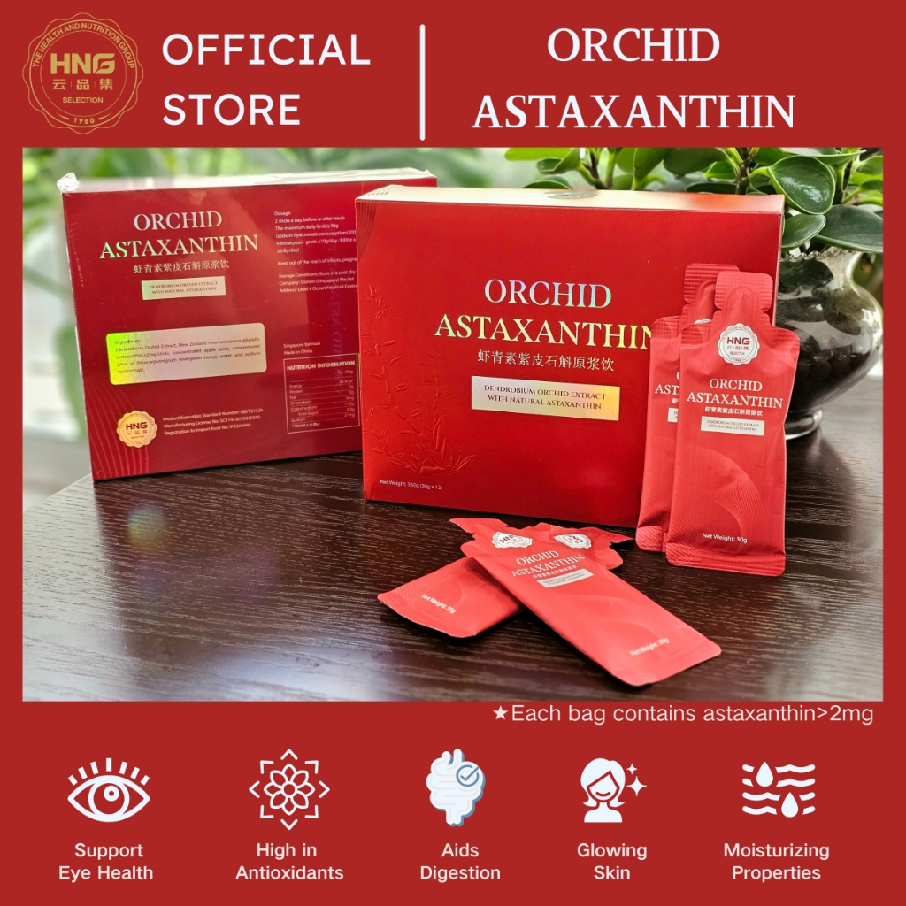 HNG Dendrobium Orchid Extract with Natural Astaxanthin 360g Natural ...