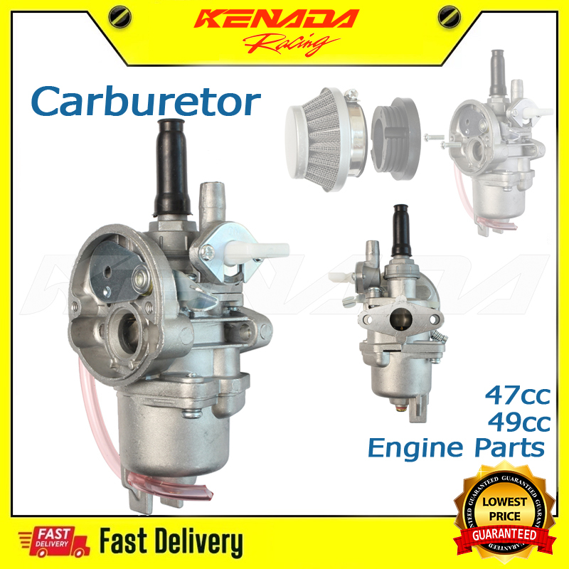 Carburetor 47cc 49cc Engine Parts Pocket Dirt Bike Mini Moto ATV Quad ...