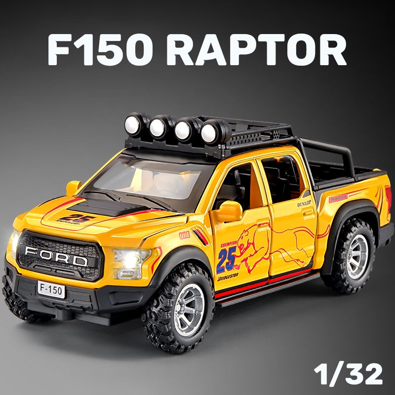 1:32 Raptor Pickup F-150 Alloy car model Die cast Car Sound Light Car ...