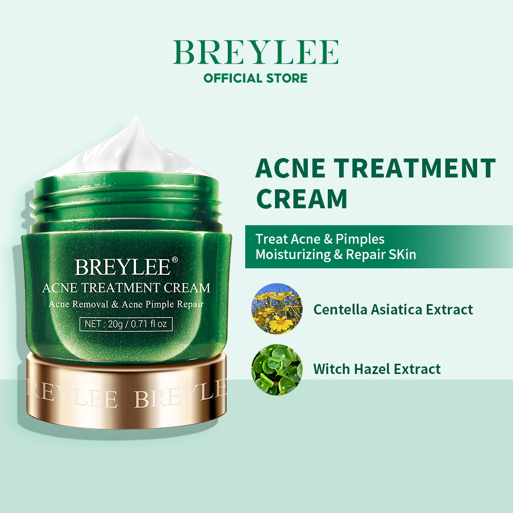 BREYLEE Tea Tree Acne Treatment Cream Control Oil Remove Pimples ...
