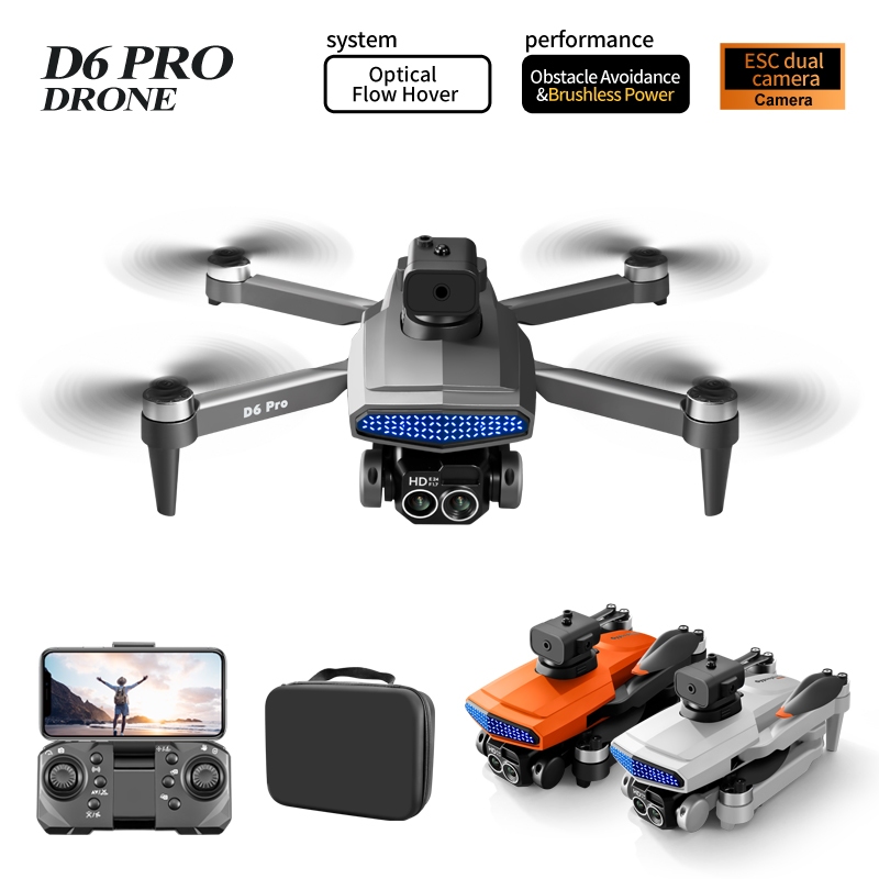 D6 drone 8k dual camera intelligent obstacle avoidance brushless motor 50x zoom aerial ...