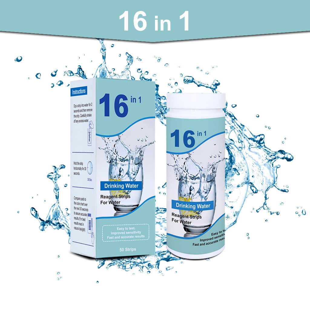 All-New 16 in 1 Drinking Water Testing Kit 100 Strips, Home Tap and ...