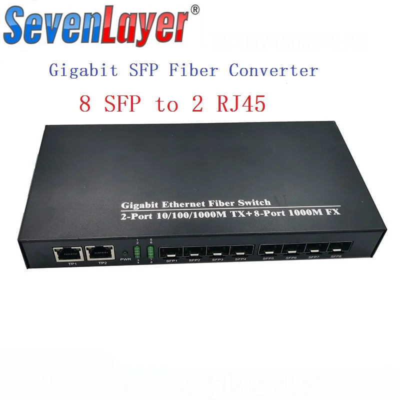 Fiber Optical switch 8 SFP 2 1000M RJ45 Industrial Grade Gigabit Ethernet Switch media Converter ...
