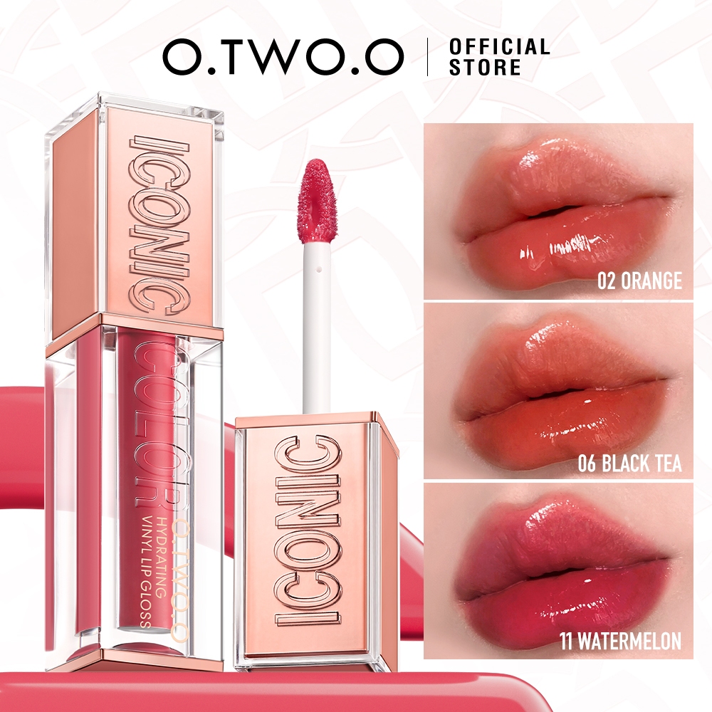 【Haute Series】O.TWO.O Hydrating Vinyl Lip Gloss Moisturizing High Shine Watery Formula Plump Lip ...