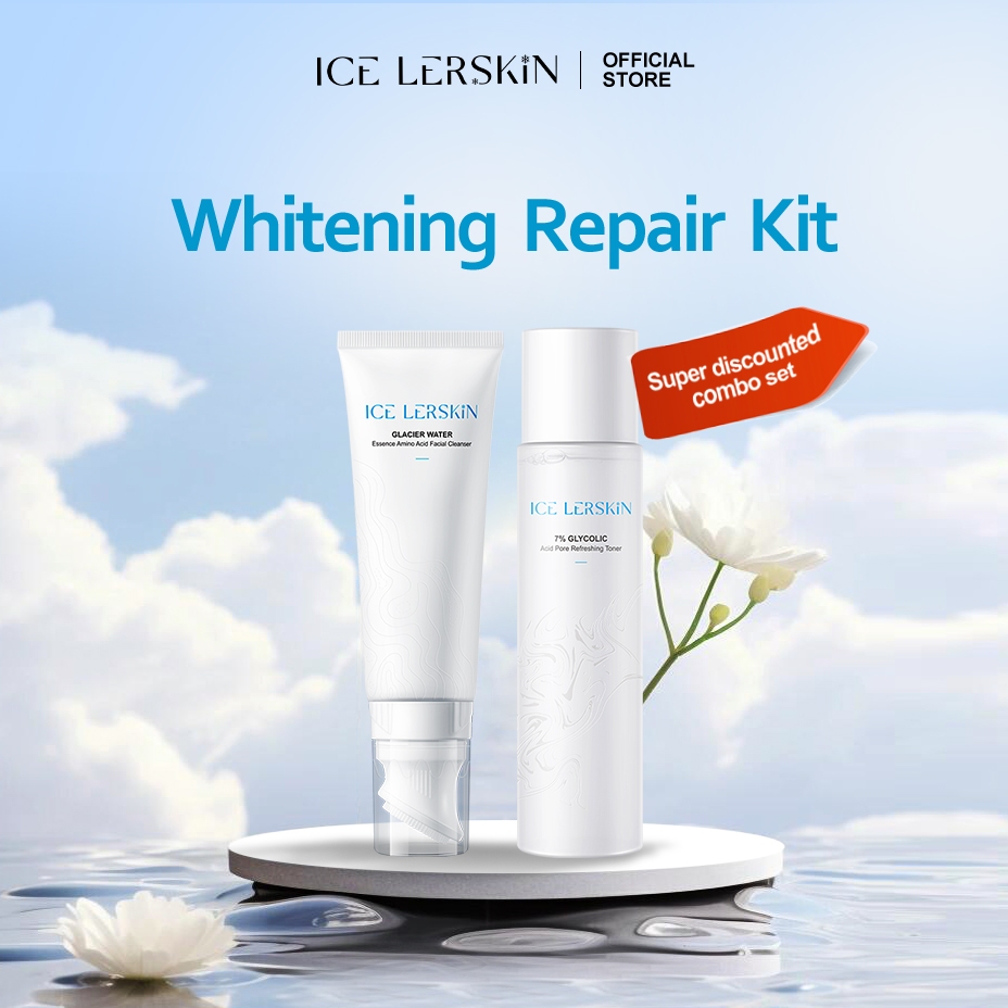 ICE LERSKIN Whitening Repair Set (9X Plant Extract Whitening Cleanser ...