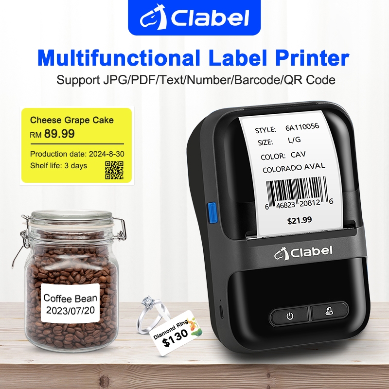 CLABEL 220B Price Tag Labeller Label Maker Printer Black Portable ...