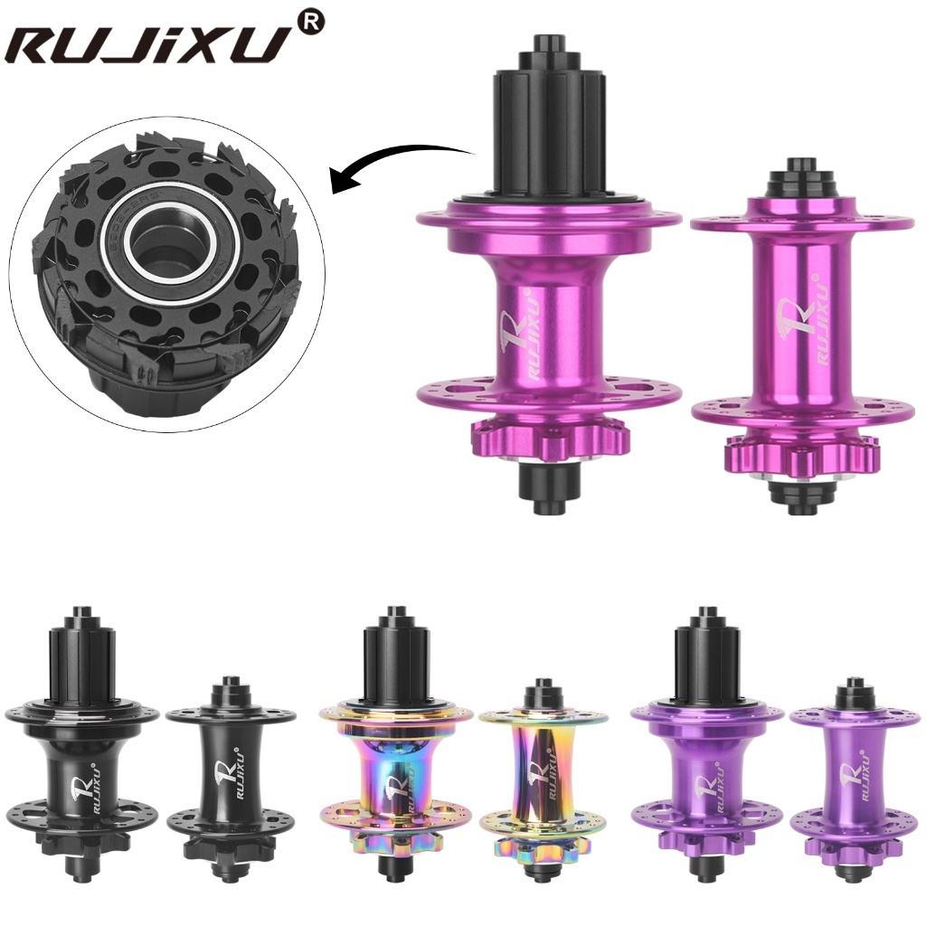 RUJIXU MTB Bicycle Hubs 32 Holes Six hole disc brake 9 Pawls 450 Gears ...