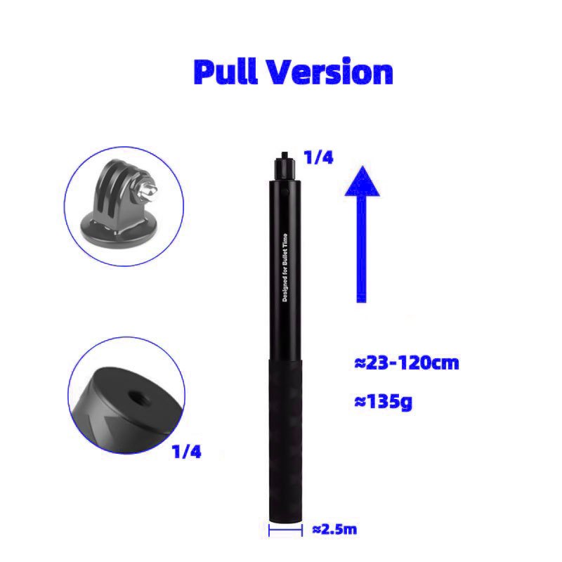 【on sale】Portable Selfie Stick 1.2M for insta360 Monopod Bracket ...
