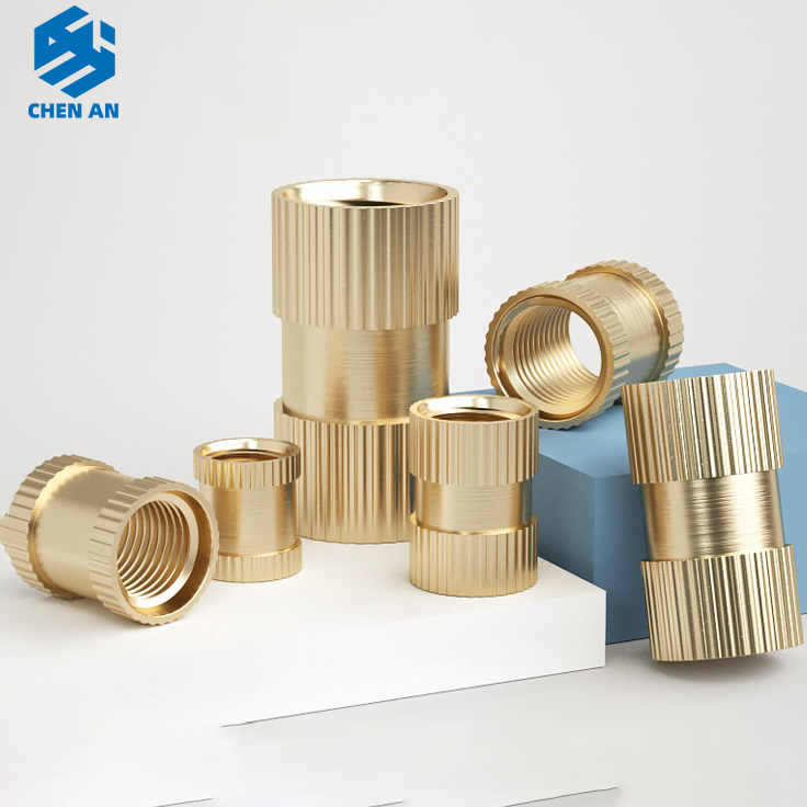 M4 M5 M6 M8 Helical Knurled Embedded Nut Copper Heat Set Threaded ...