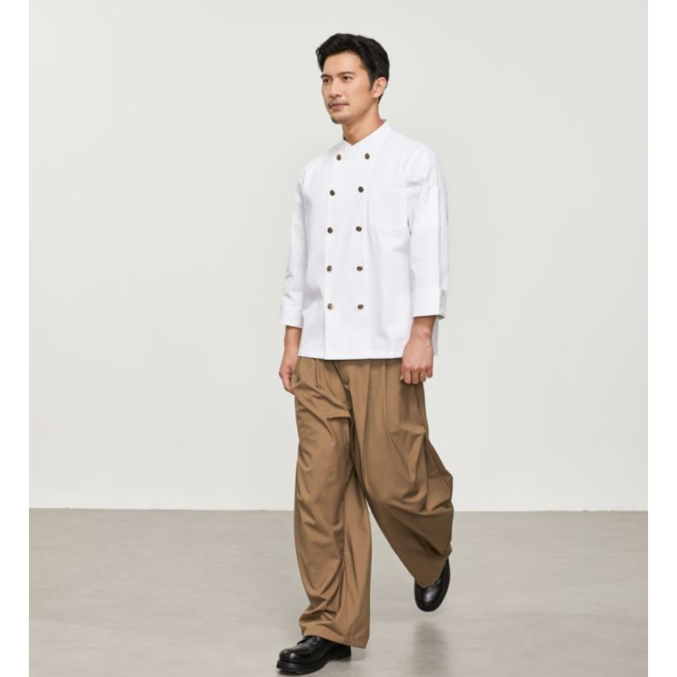 Ready Stock Hotel chef uniforms long-sleeved cotton uniforms can be ...