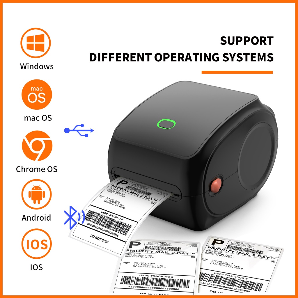 Flashlabel Professional A6 Waybill Printer-Y468, USB & Bluetooth ...