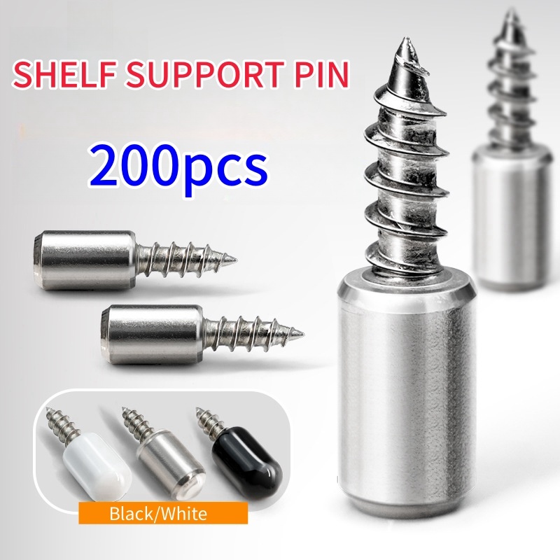 200pcs Shelf Support Pin/Shelf Support Nails/Shelf Bracket Screws Pegs ...
