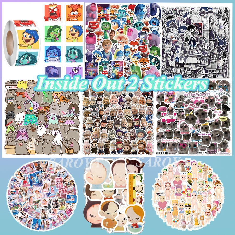 500pcs Inside Out 2 Cute Stickers Disney Anime Sadness Anxiety ...