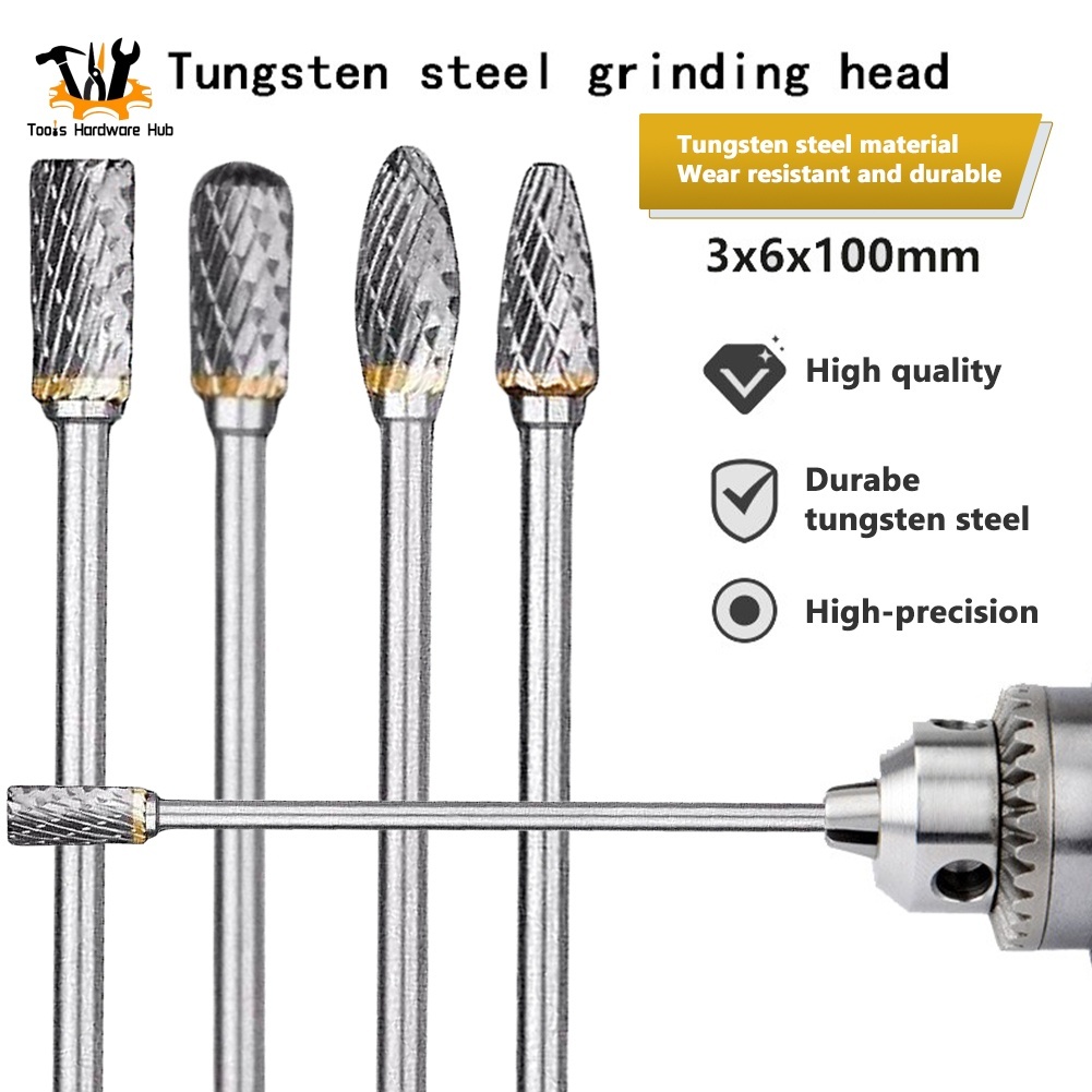 1pcs 3mm Long Tungsten Carbide Burr 3x6x100mm Grinding and Cutting ...