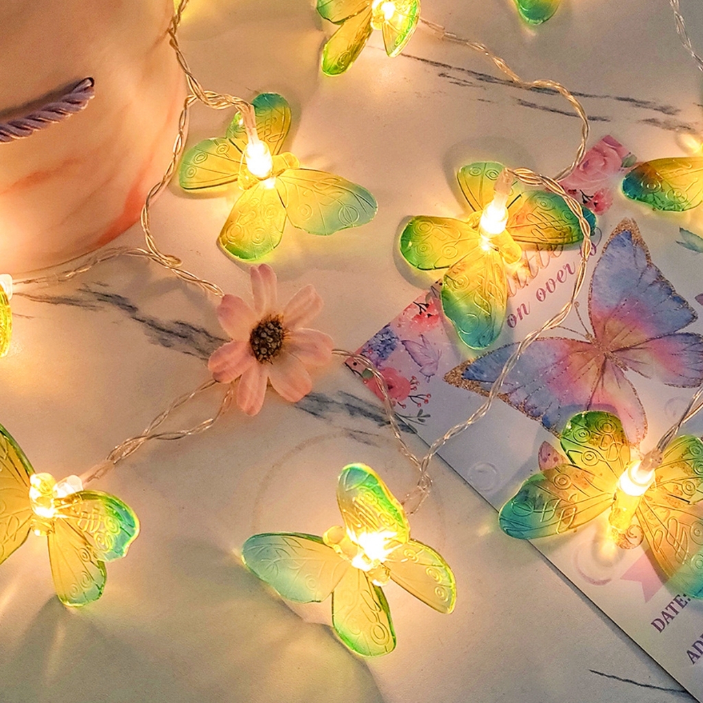 1.5M Butterfly String Lights Vintage Style Copper Wire Butterfly Fairy ...