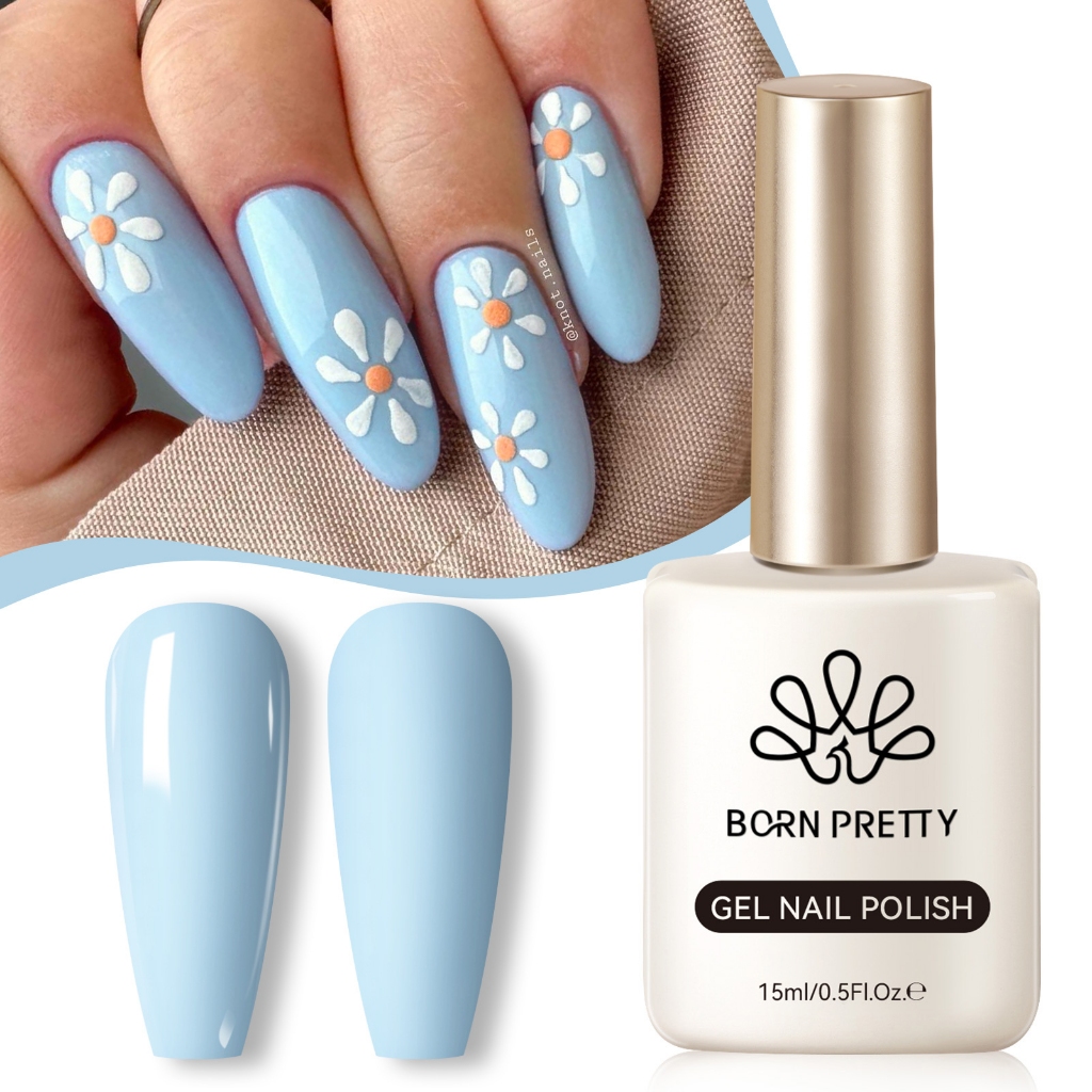 BORN PRETTY Blue Gel Polish Pink Black Gel Nail Polish Varnish | Shopee ...