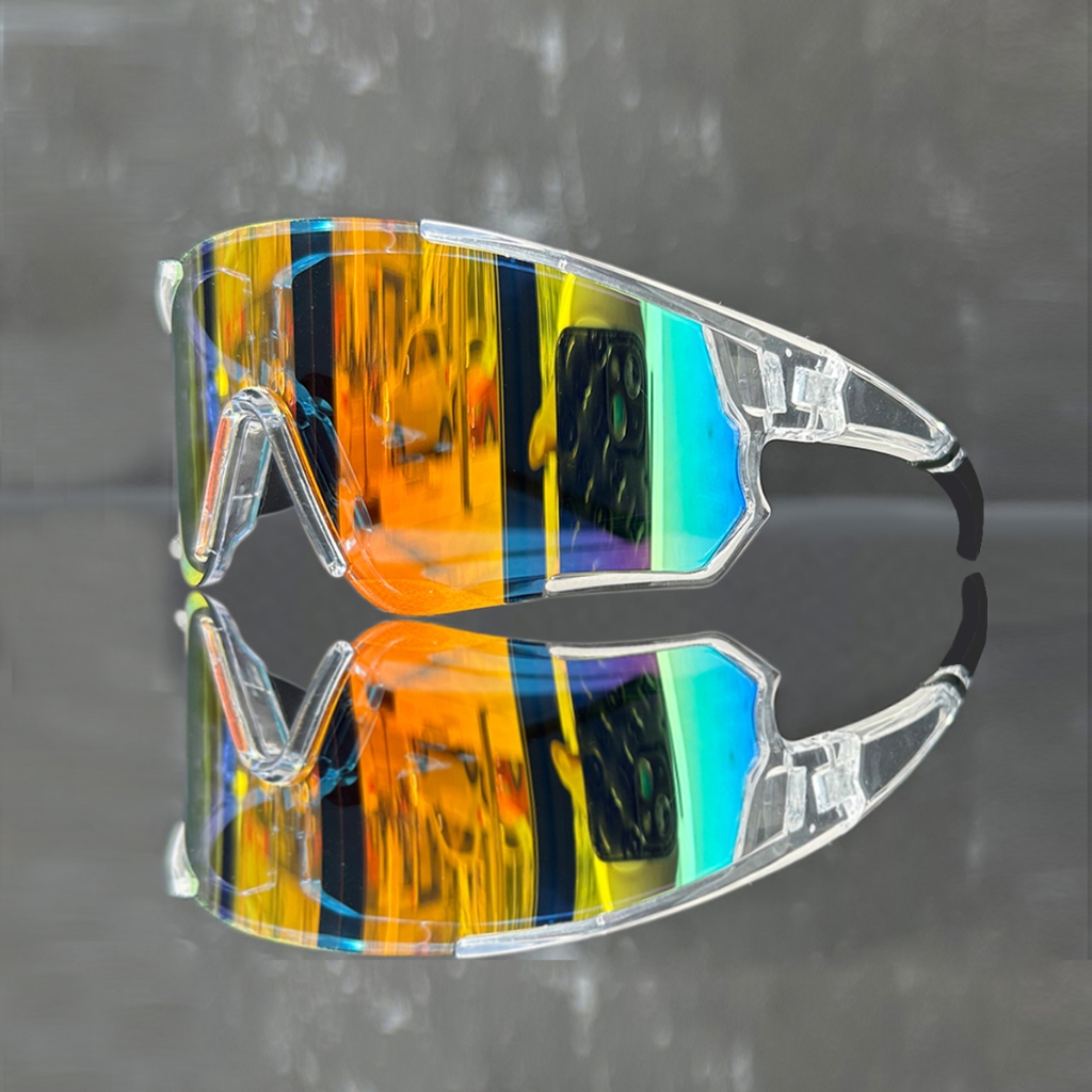 Fashion Transparent Frame Cycling Glasses Women Men Road Bicycle Shades ...