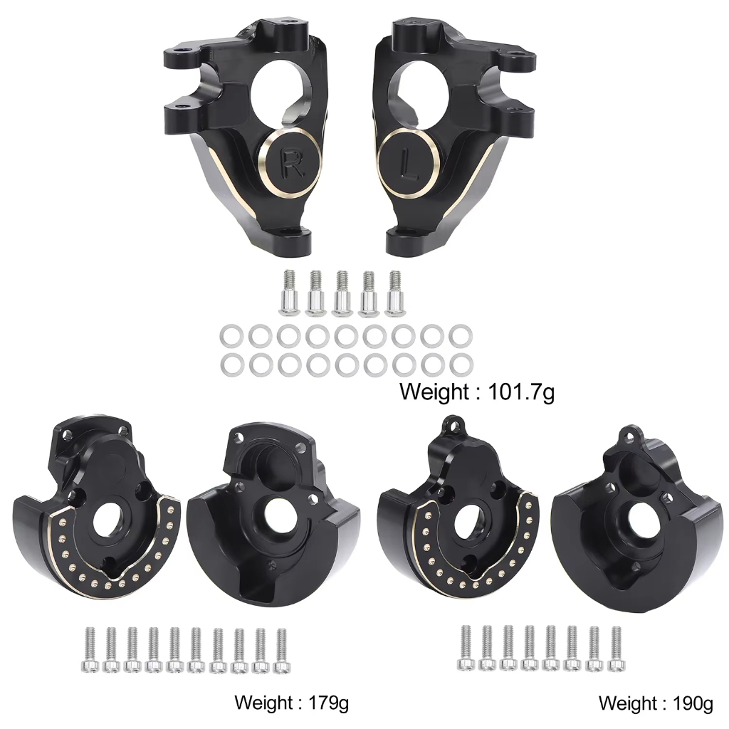 Brass Knuckle Weights Front and Rear Portal Cover for 1/10 RC Crawler ...