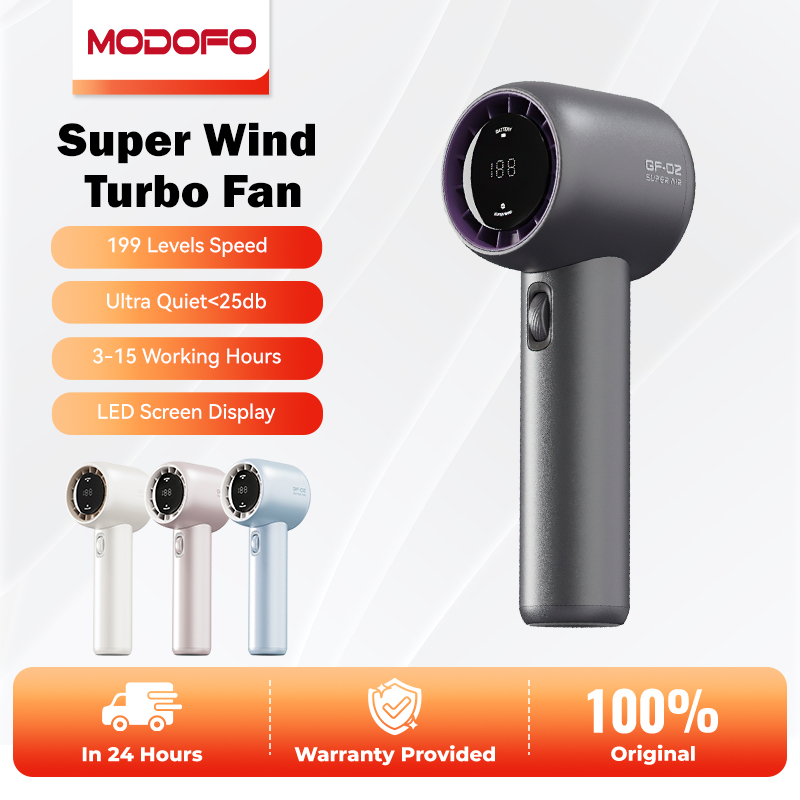 Modofo Fan 5000 mAh Turbo Mini Fan Rechargeable Handheld Portable ...