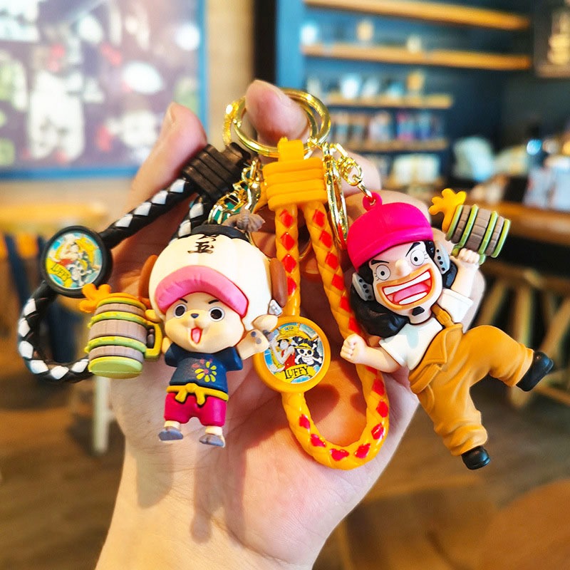 One Piece Bacchus Series Keychain Luffy/Sauron/Chopper/Usop Anime Doll ...