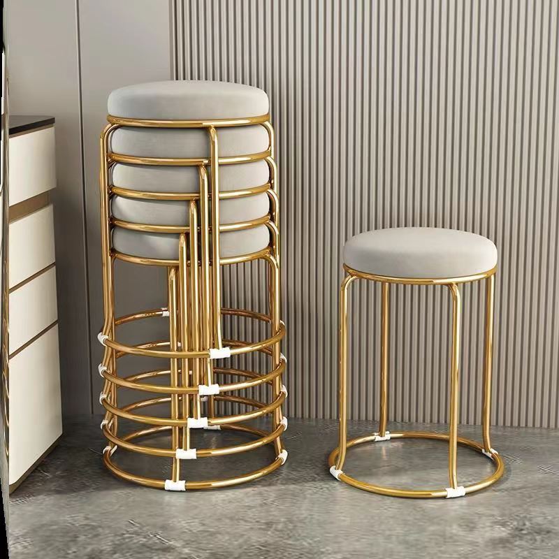 Nordic Small Stool Household Dressing Stool Stackable Round Stool ...