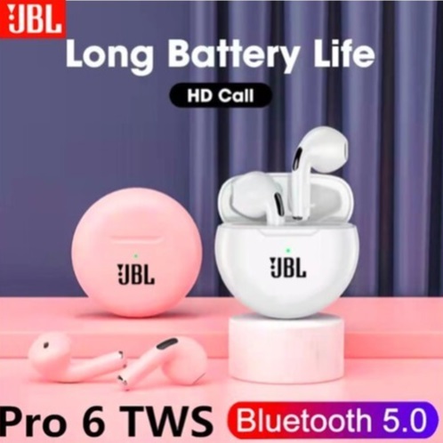 TWS Pro 6 Wireless Earphone Bluetooth 5.0 Running With Mic | Shopee ...