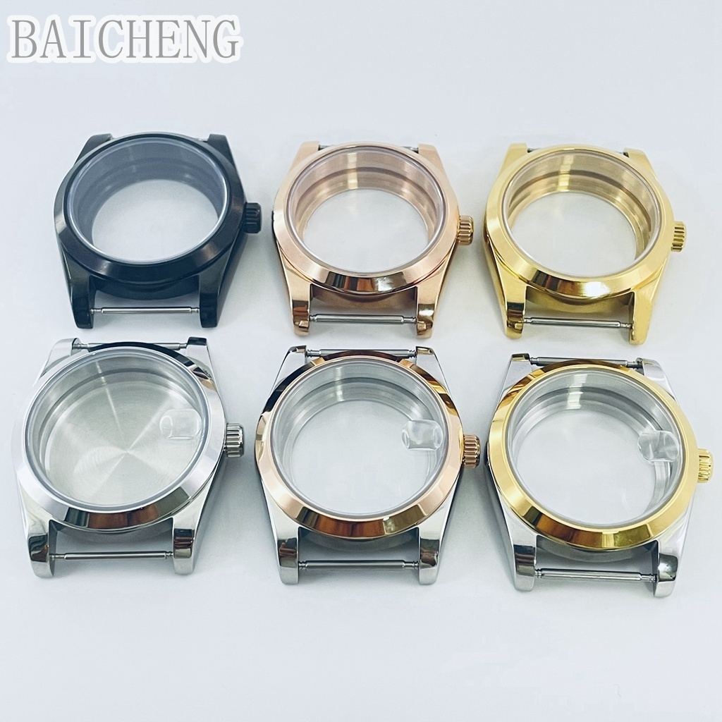 36mm 40mm NH34 NH35 NH36 PT5000 ETA2824 Watch Case Silver Stainless ...