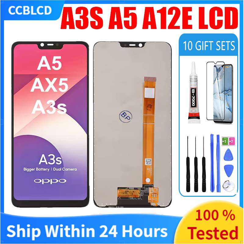 Original 6.2 Inch For OPPO A3S A5 AX5 A12E Realme 2 C1 LCD Display Touch Screen Digitizer ...