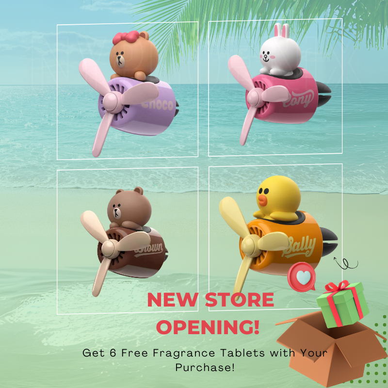 Dinosaur Buddy Car Air Freshener with Air Vent Clip, set includes 6 ...