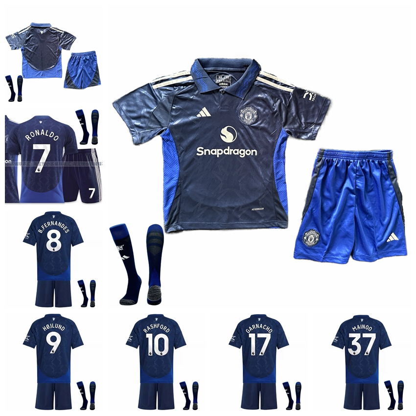 2024-25 Season Manchester United F.C. Away Kids Adult Jersey Sets ...
