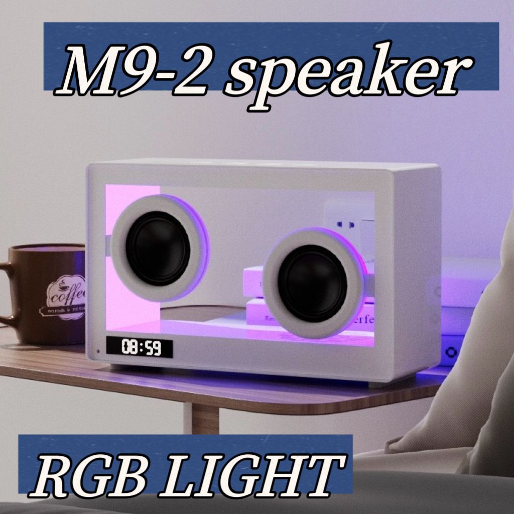 Transparent Audio bass sound speaker Small Portable RGB Colorful ...
