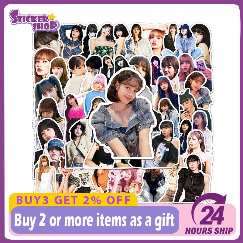 50PCS KPOP Blackpink LISA Sticker DIY Diary Pack Luggage Scrapbook ...